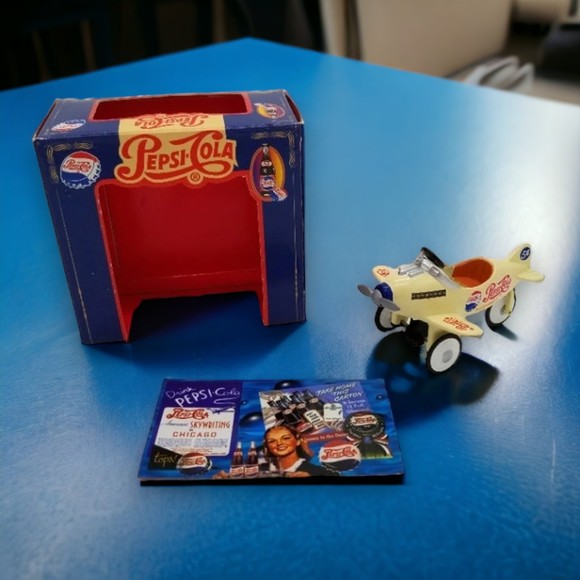 Pepsi | Toys | Pepsi Cola Plane Replica Metal Tan Die Cast Pedal With ...